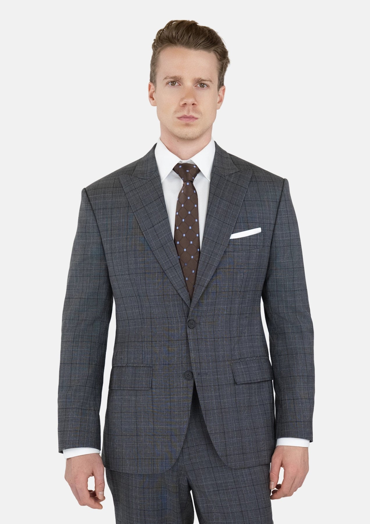 Graphite Grey Prince Of Wales Suit - SARTORO