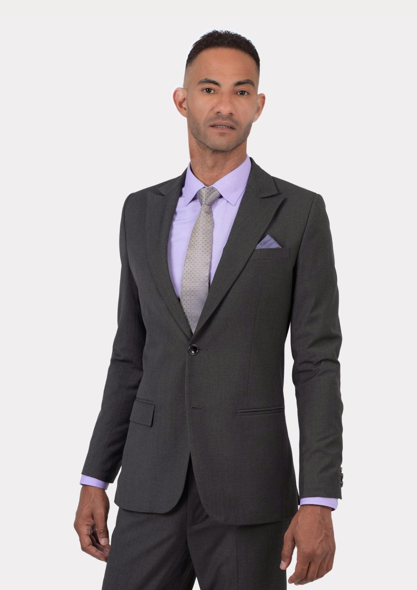 Bryant Charcoal Crosshatch Suit - SARTORO